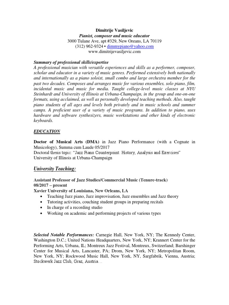 Professional Resume 2 Pages | PDF | University Of Illinois At Urbana ...