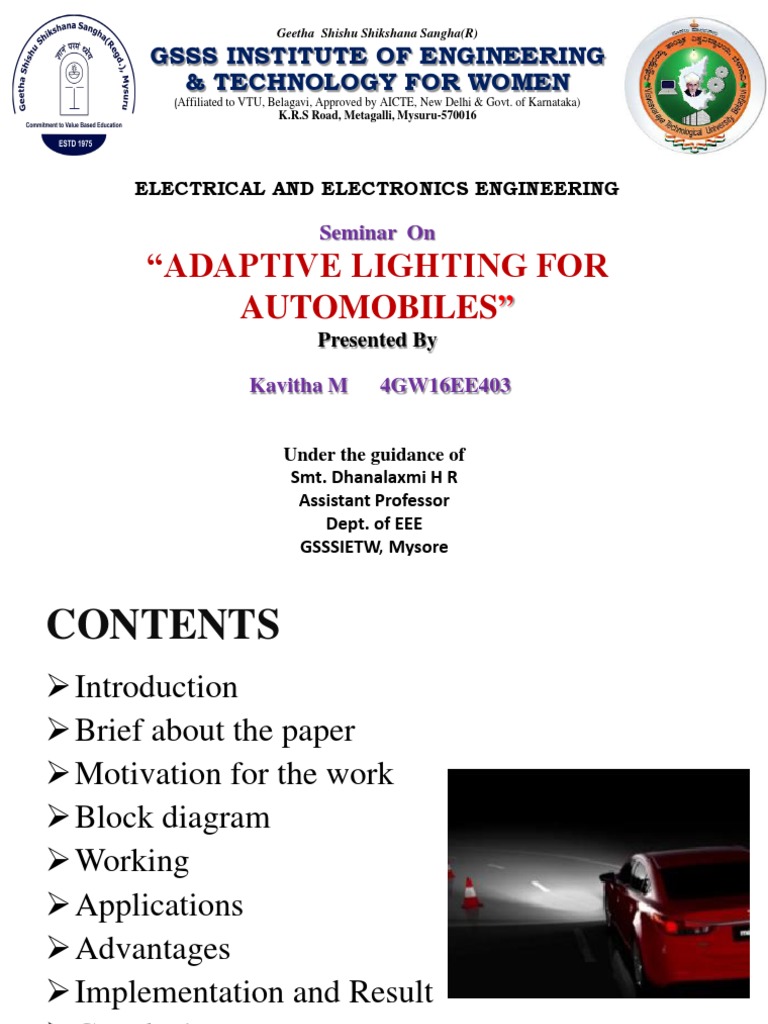 Design and Implementation of an Adaptive Lighting System for ...