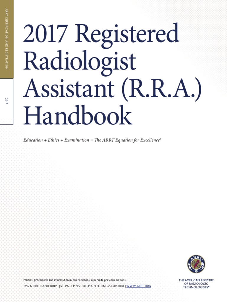 2017 Registered Radiologist Assistant (R.R.A.) Handbook | Download Free ...