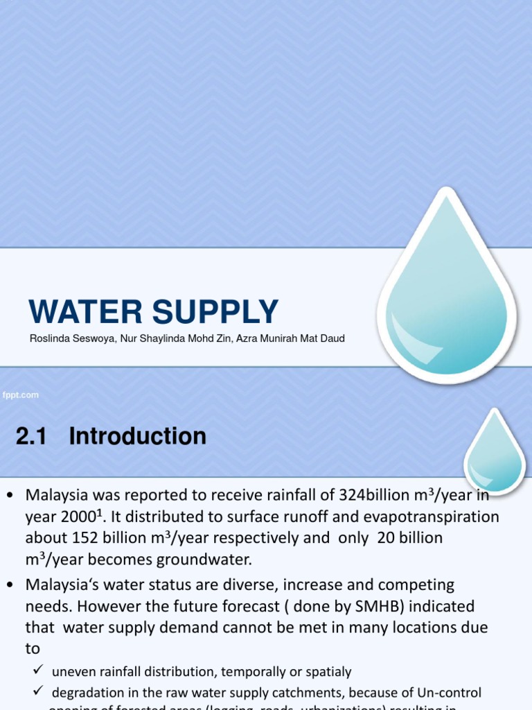 Chapter 2 Water Supply Sem 1 1819 PDF | PDF | Carbonate | Sodium Carbonate