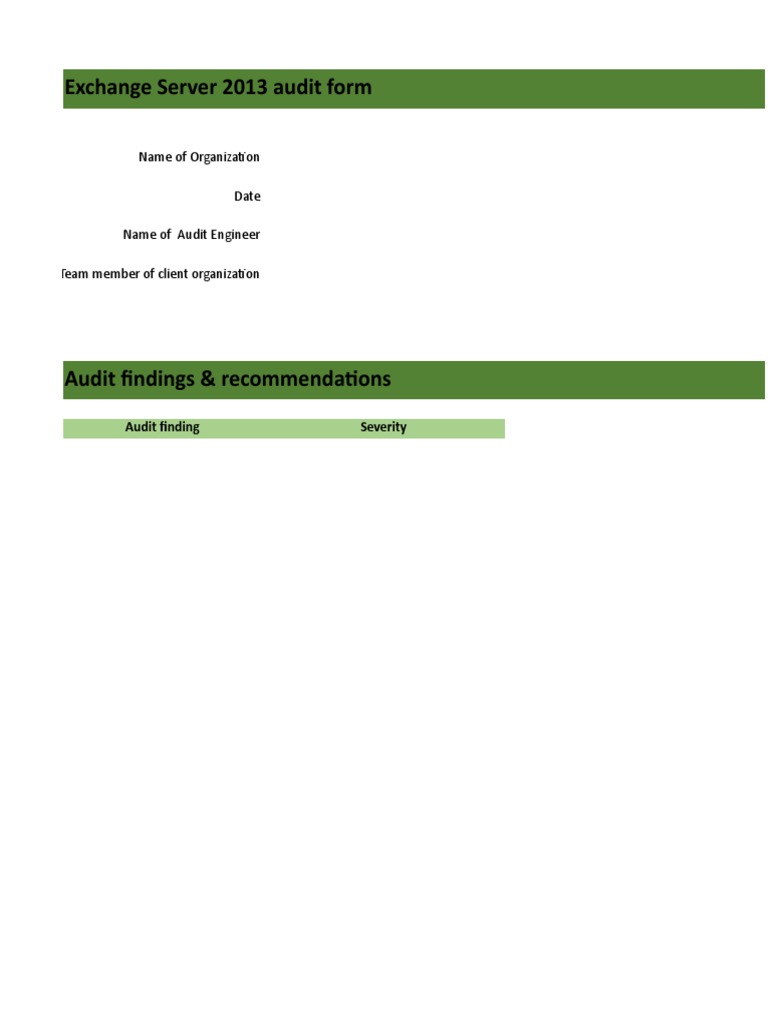 Exchange Server 2013 Audit Overview | PDF | Microsoft Exchange Server ...