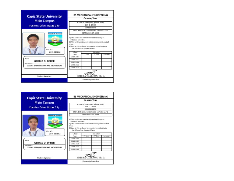 Capsu Id Picture | PDF | Access Control | Computer Access Control