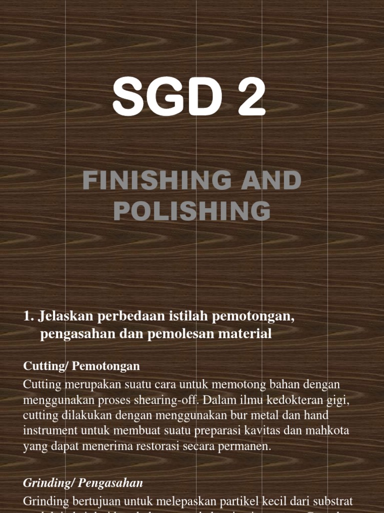 Finishing and Polishing | PDF