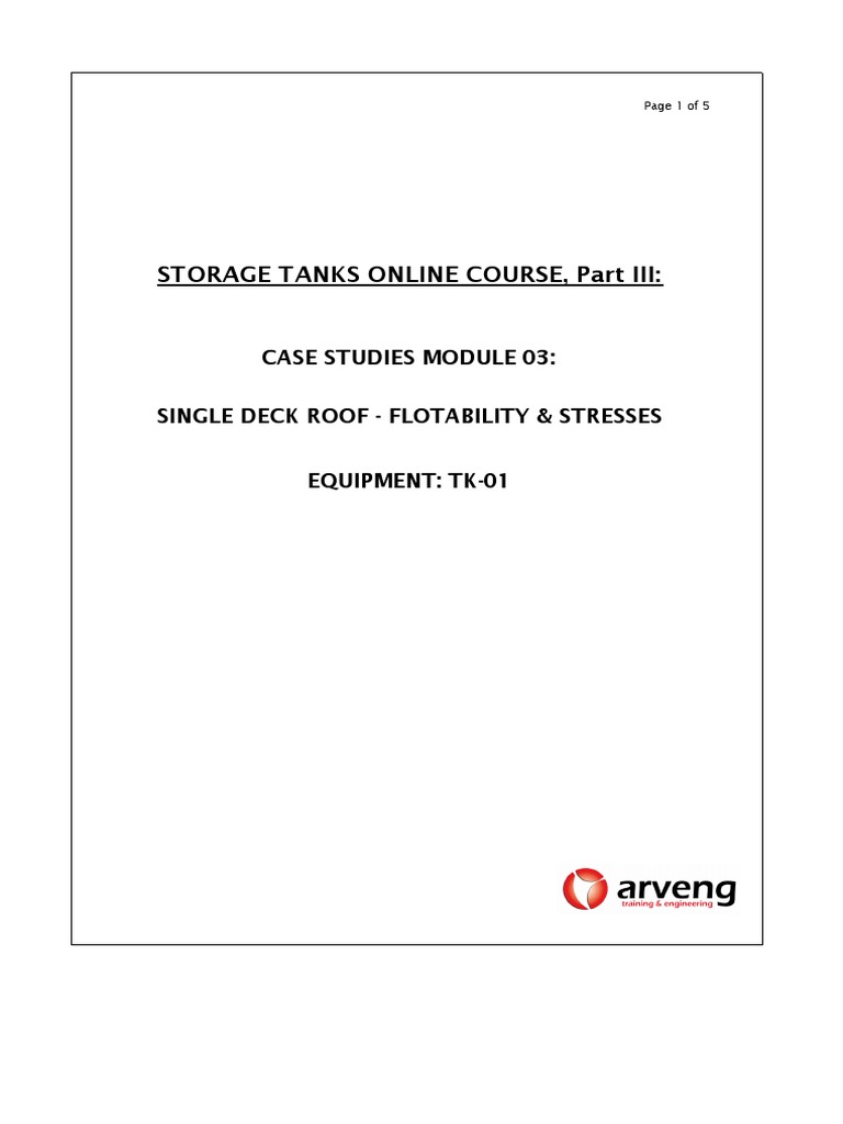 Storage Tanks Online Course, Part Iii | PDF | Buoyancy | Bending
