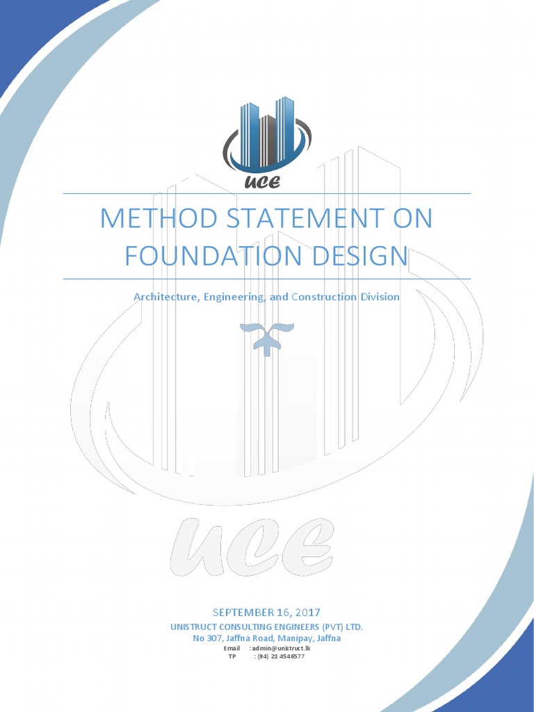 Foundation Design Method Statement | PDF