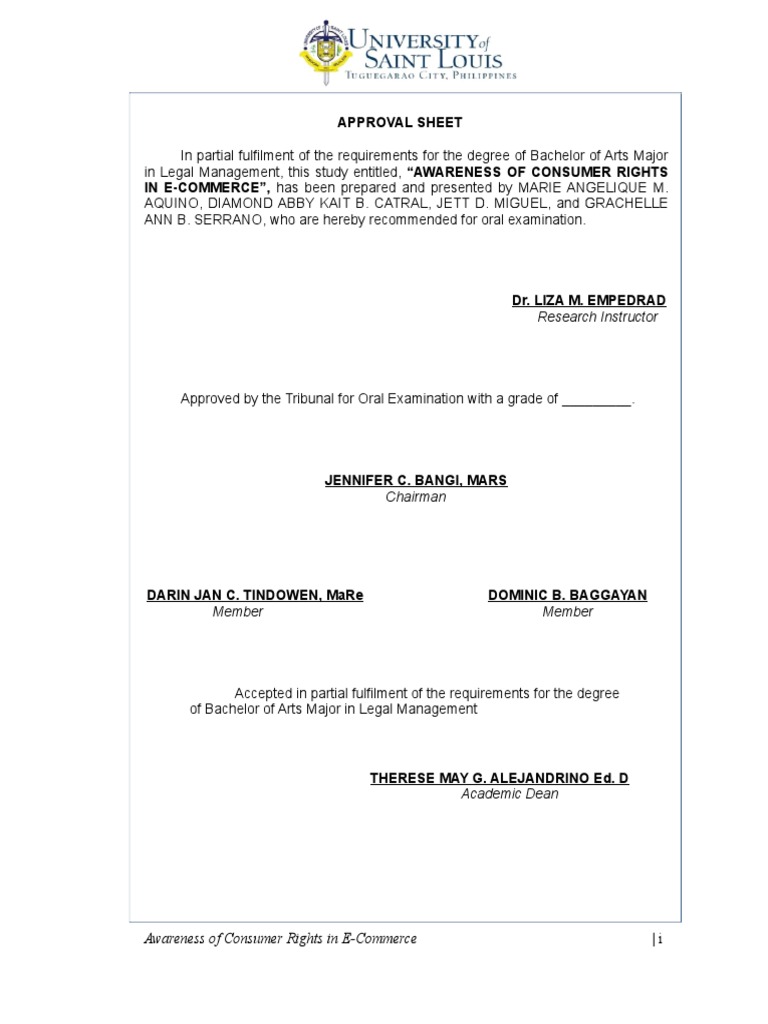 Approval Sheet: Research Instructor | PDF