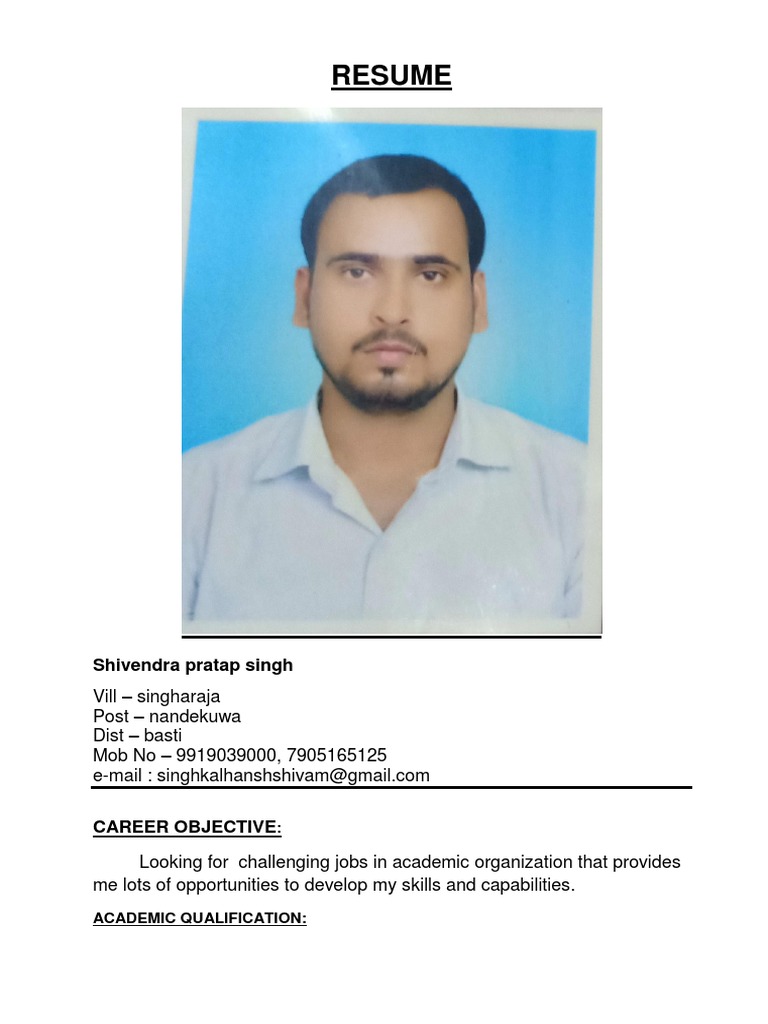 RESUME - Docx Shivam | PDF | Sports & Recreation