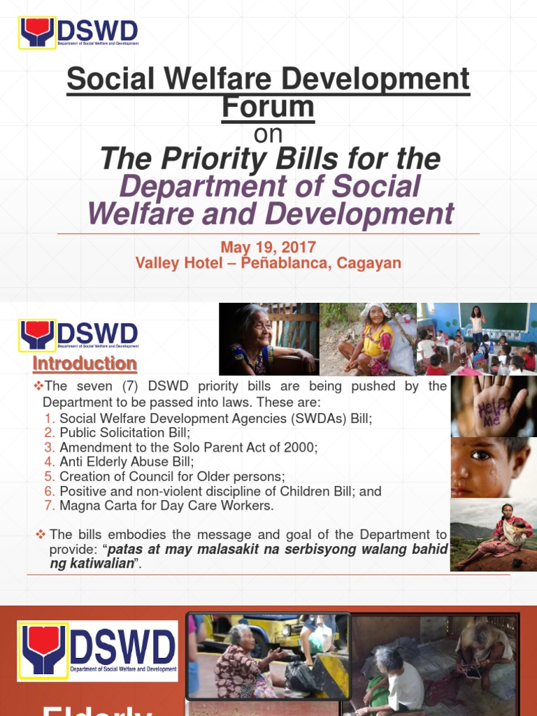 Presentation On Priority Legislation of The DSWD | PDF | Restraining ...