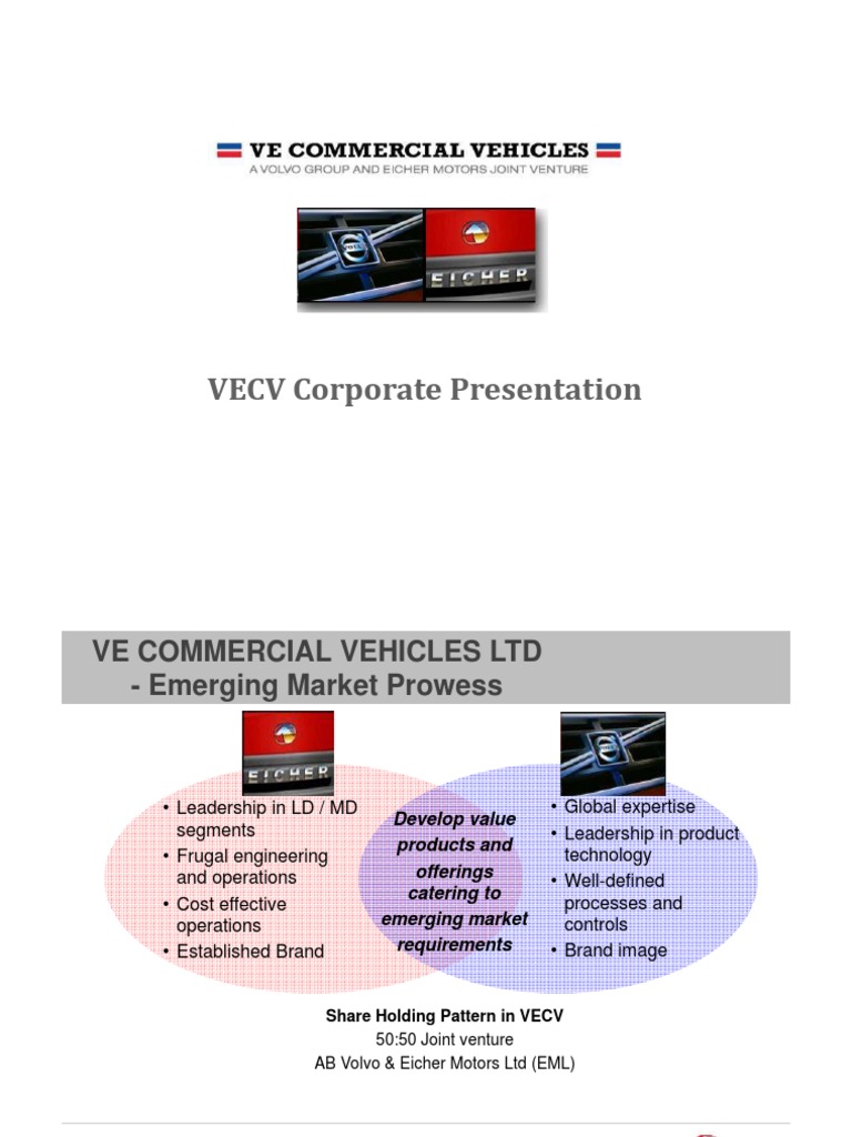 VECV Corporate Presentation | PDF | Vehicles | Transportation Engineering