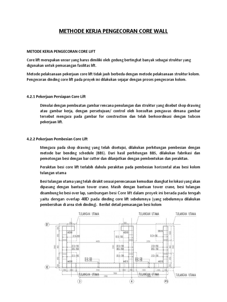 Methode Kerja Core Lift | PDF | Griya & Taman | Teknologi & Rekayasa