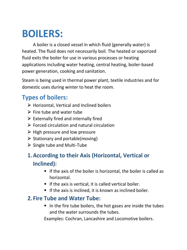 Boilers | PDF | Boiler | Steam