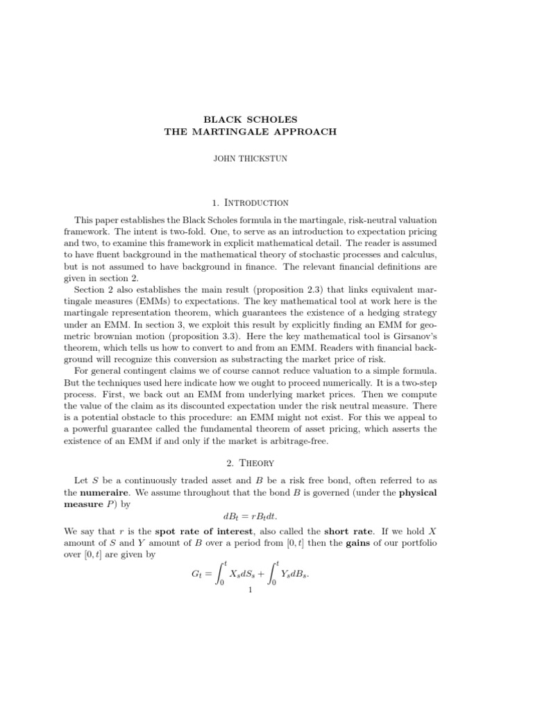 Bs Martingale | PDF | Probability Theory | Teaching Mathematics