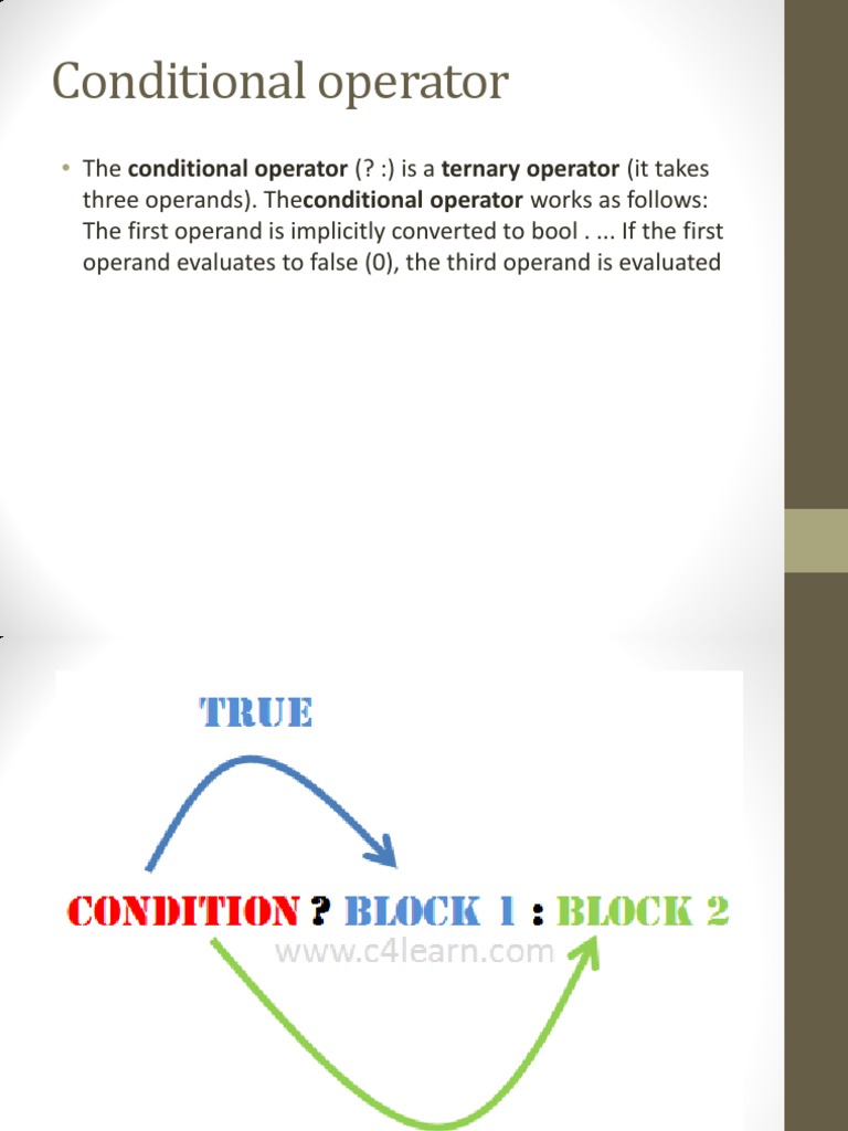 Conditional Operator | PDF
