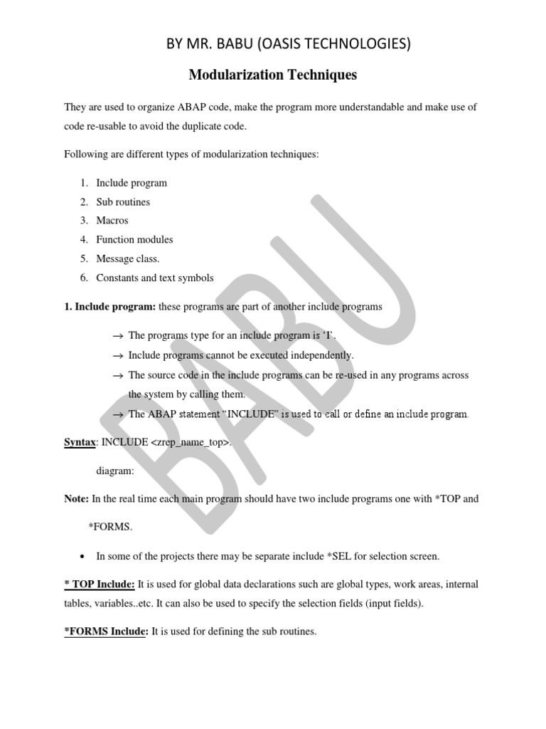 Modularization Techniques 2 Pdf Subroutine Parameter Computer Programming
