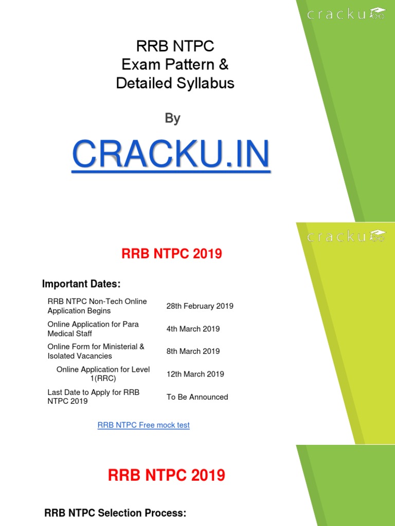 RRB NTPC Syllabus PDF | PDF | Test (Assessment) | Science