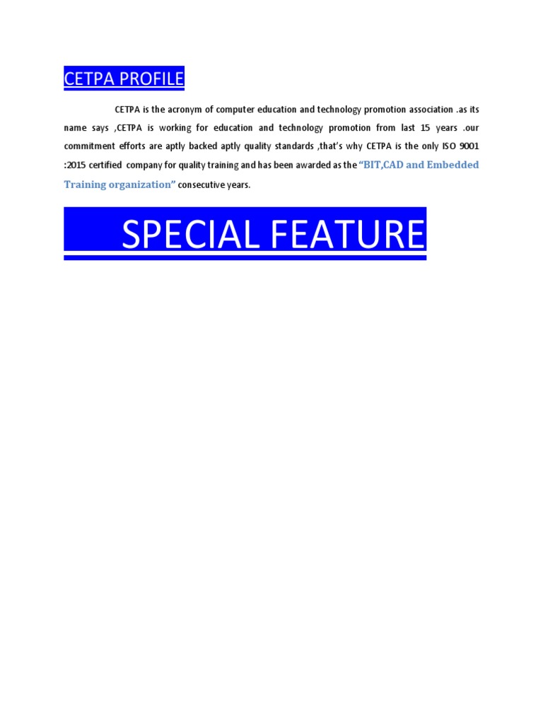 Cetpa Profile | PDF