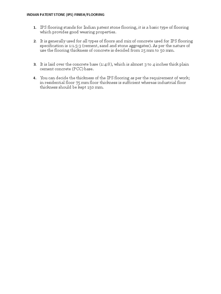 Indian Patent Stone (IPS) PDF | PDF
