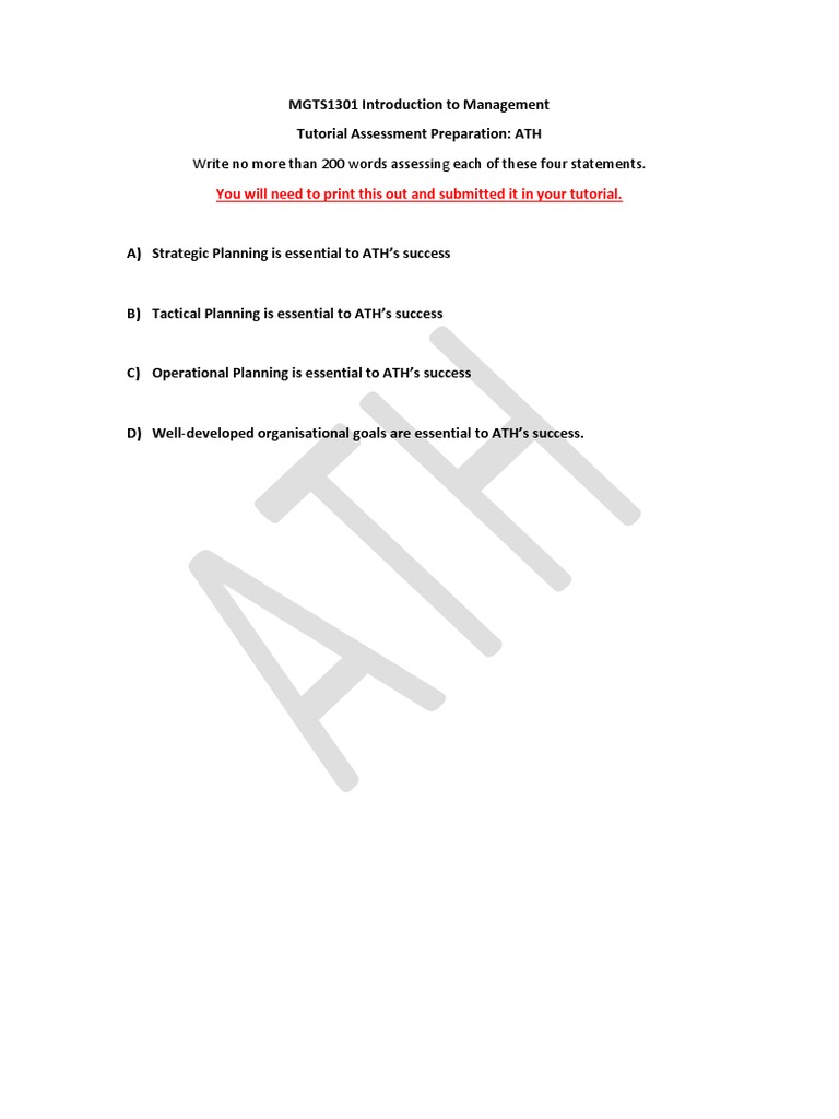 Planning Tutorial Preparation | PDF