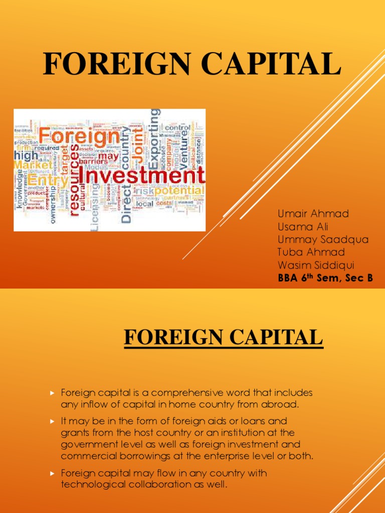 Foreign Capital | PDF | Foreign Direct Investment | World Economy