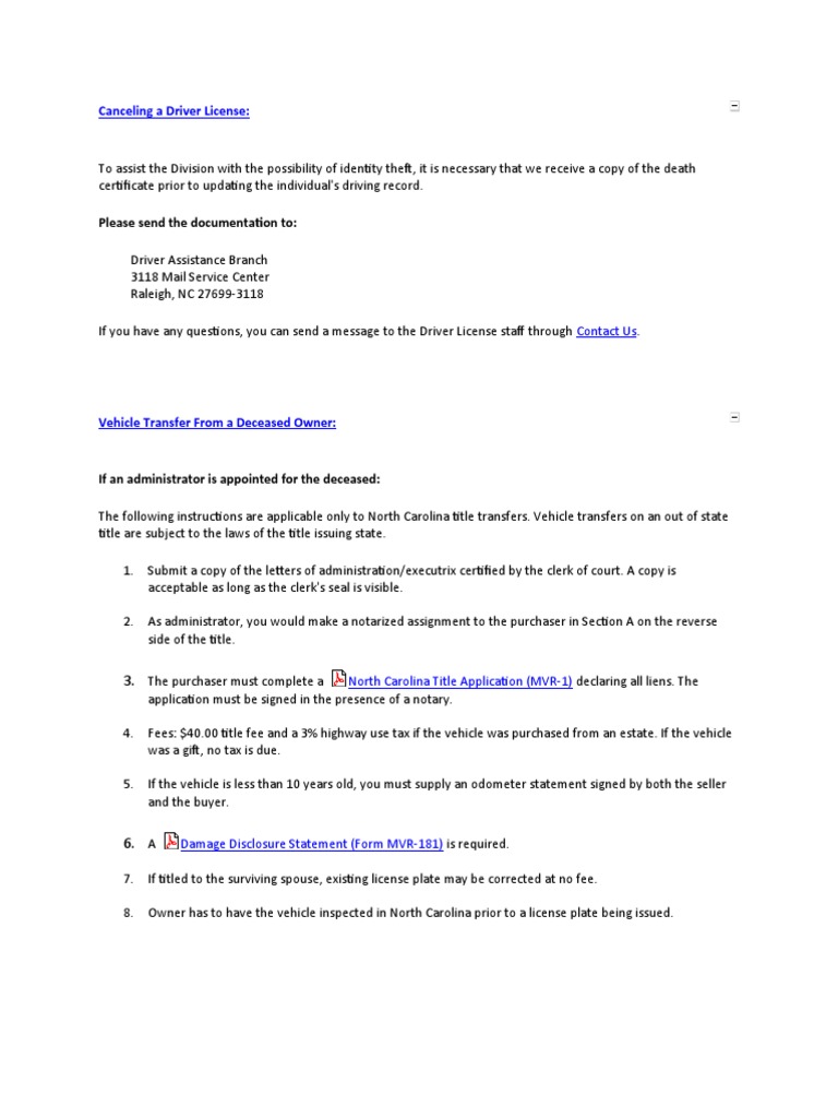 Canceling Driver's License After Death | PDF | Business | Law