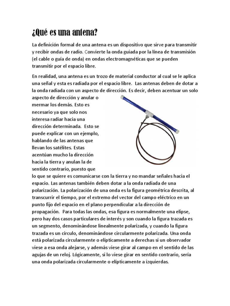 Como Hacer Una Antena de PVC | PDF | Polarización (ondas) | Antena (Radio)