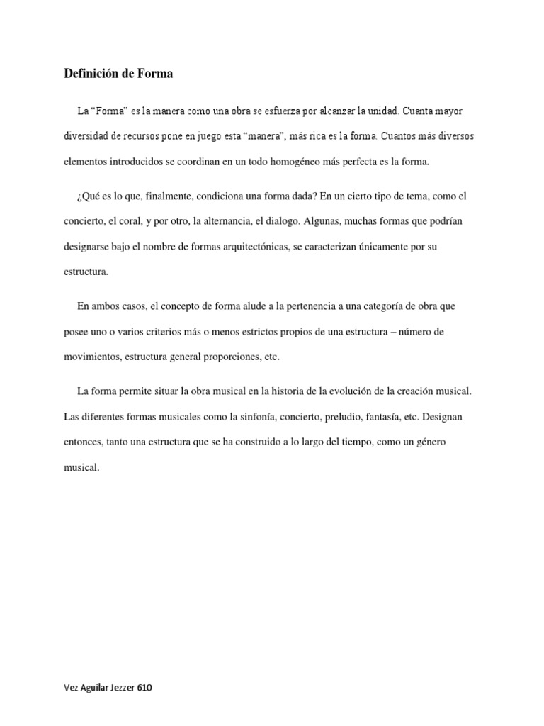 Definición de Forma | PDF