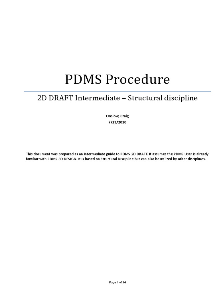 PDMS 2D Draft Guide | PDF | Command Line Interface | Computer Programming
