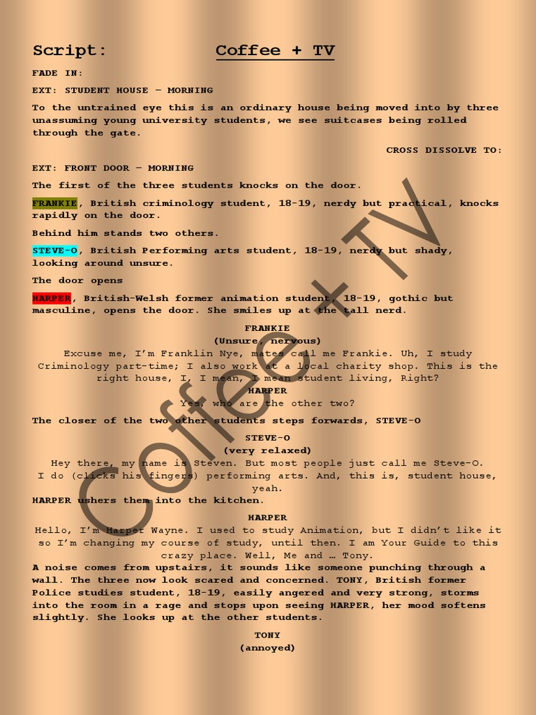 Script 2nd Draft | PDF