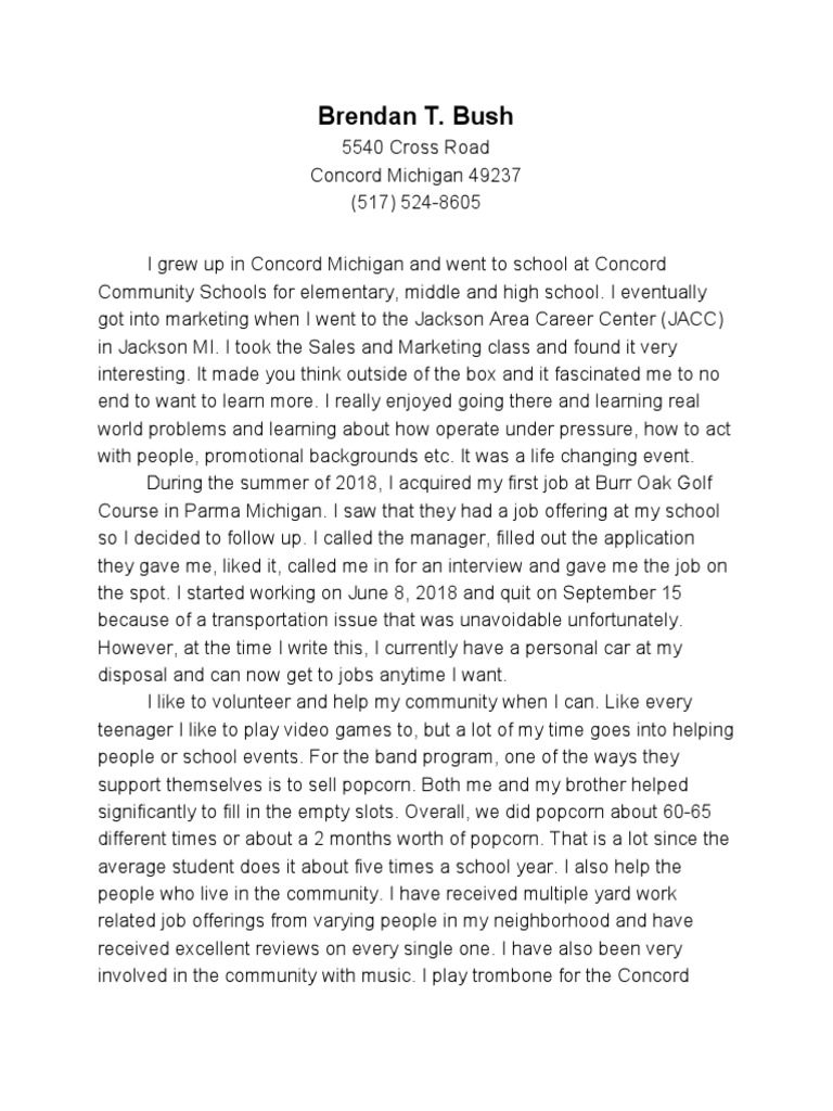 Brendan T. Bush | PDF | Leisure