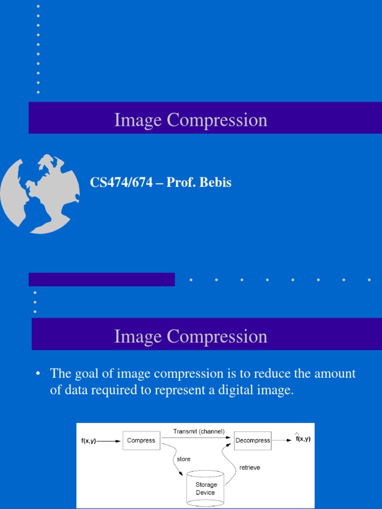 Image Compression: CS474/674 - Prof. Bebis | PDF | Data Compression | Code