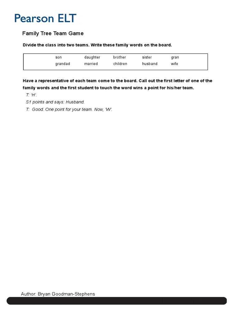 GBBJG10112434 Family Tree Team Game | PDF | Language Arts & Discipline