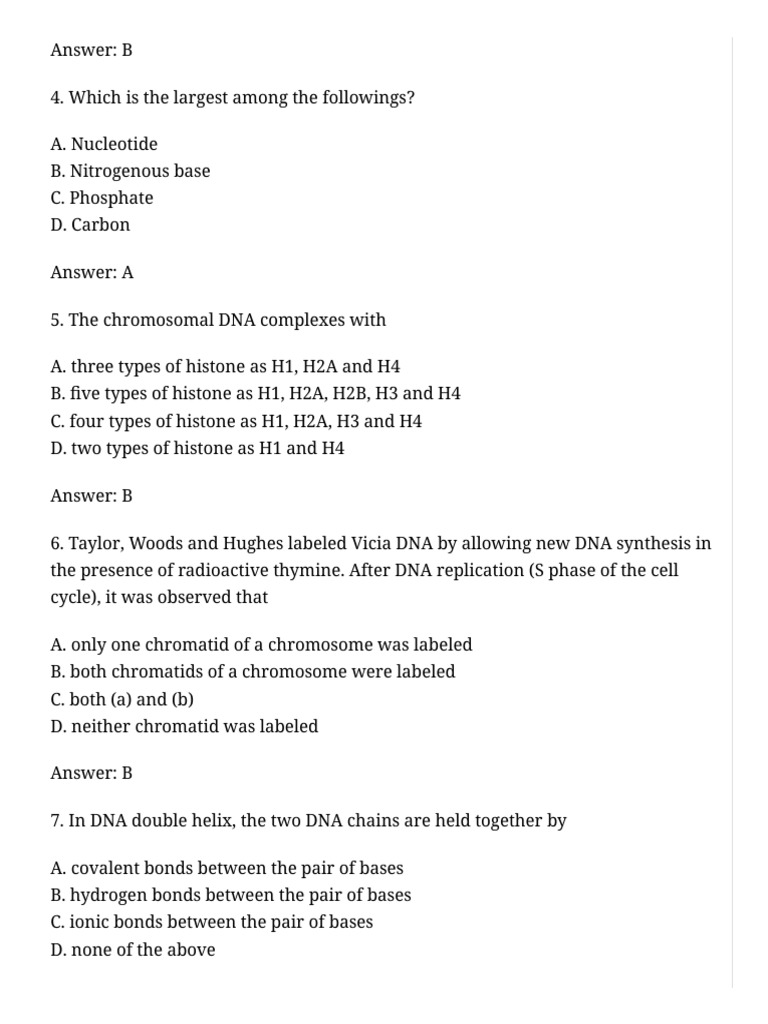 DNA Structure and Replication Q&A | PDF | Dna Replication | Dna