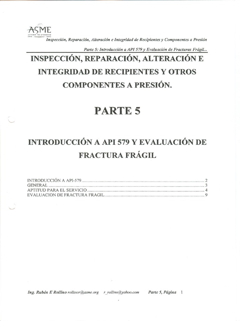 Api 579 PDF | PDF | Mecánica de fractura | Acero inoxidable