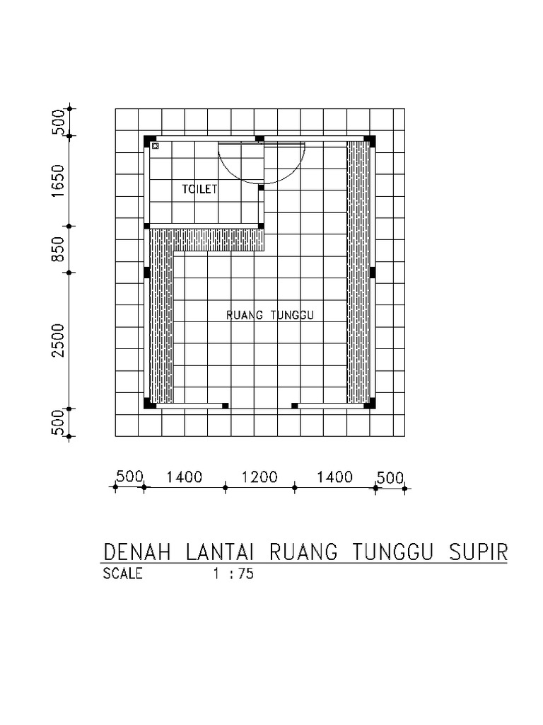 DENAH LANTAI RUANG TUNGGU SUPIR-Model PDF | PDF