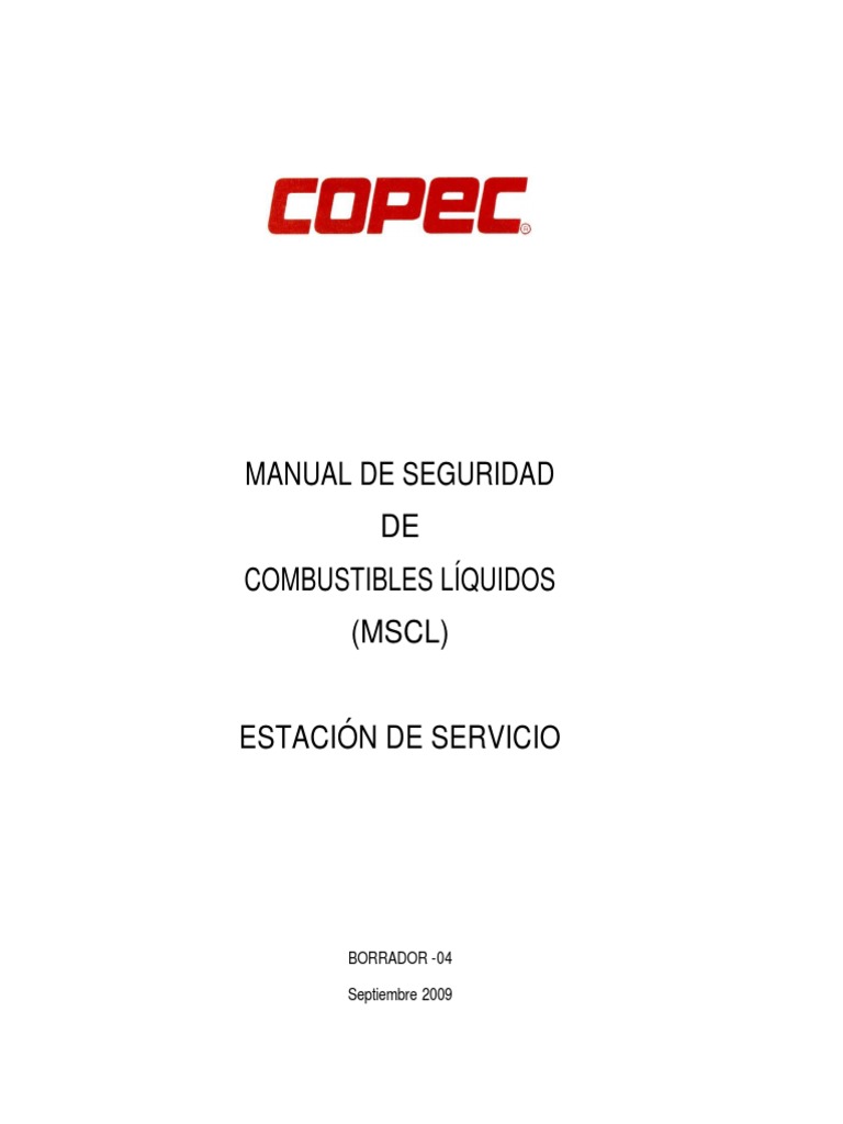 Manual de Seguridad COPEC | PDF | Tanques | Transporte