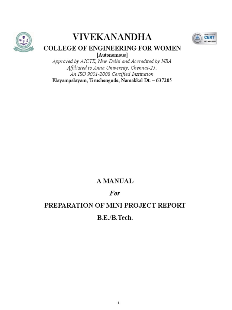 Mini Project Report-Ug Re | PDF | Litre | Thesis