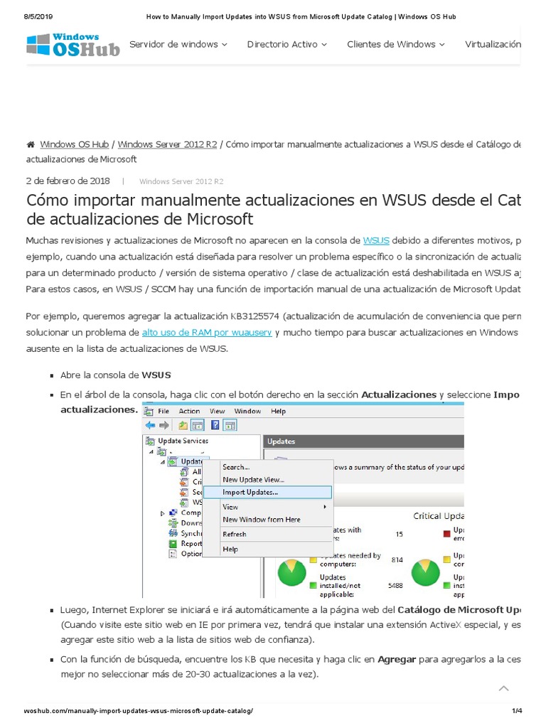 How To Manually Import Updates Into WSUS From Microsoft Update Catalog ...
