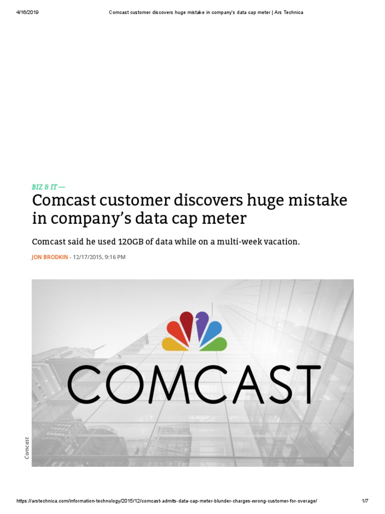 Comcast Customer Discovers Huge Mistake in Company's Data Cap Meter ...