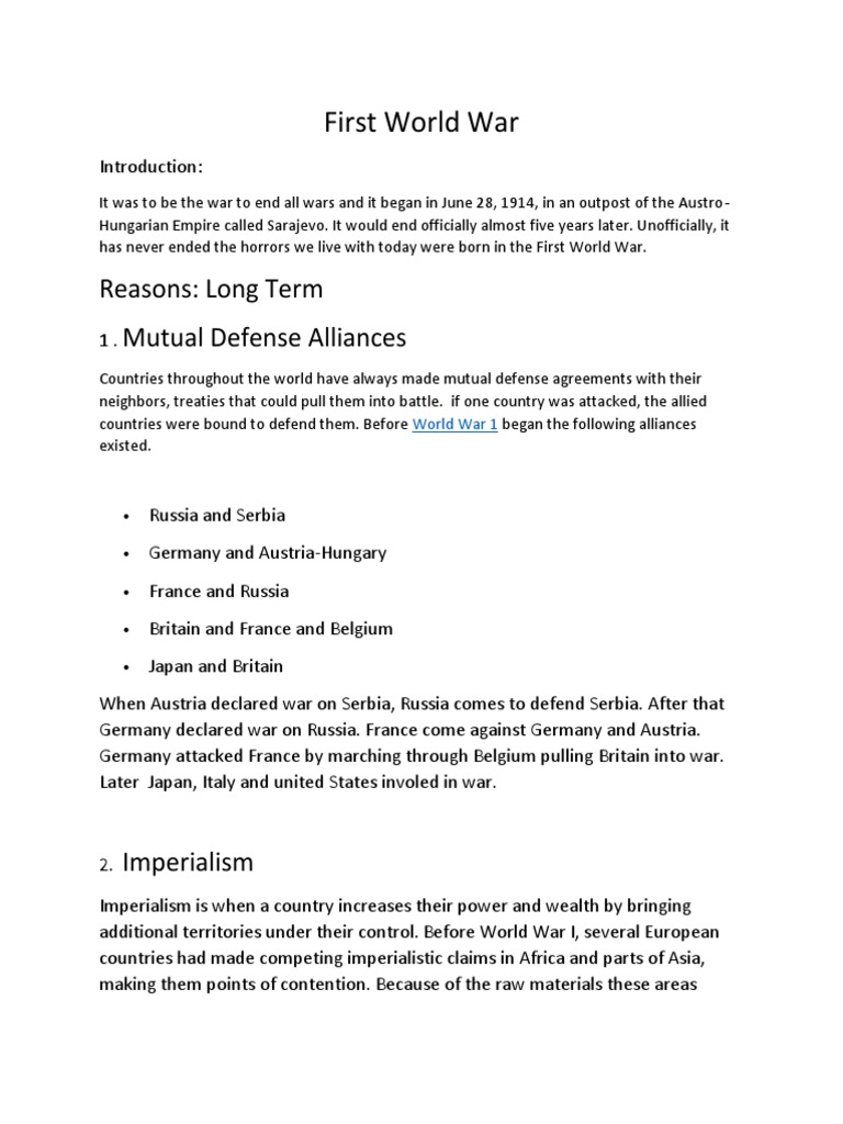 First World War | PDF | World War I | Austria Hungary