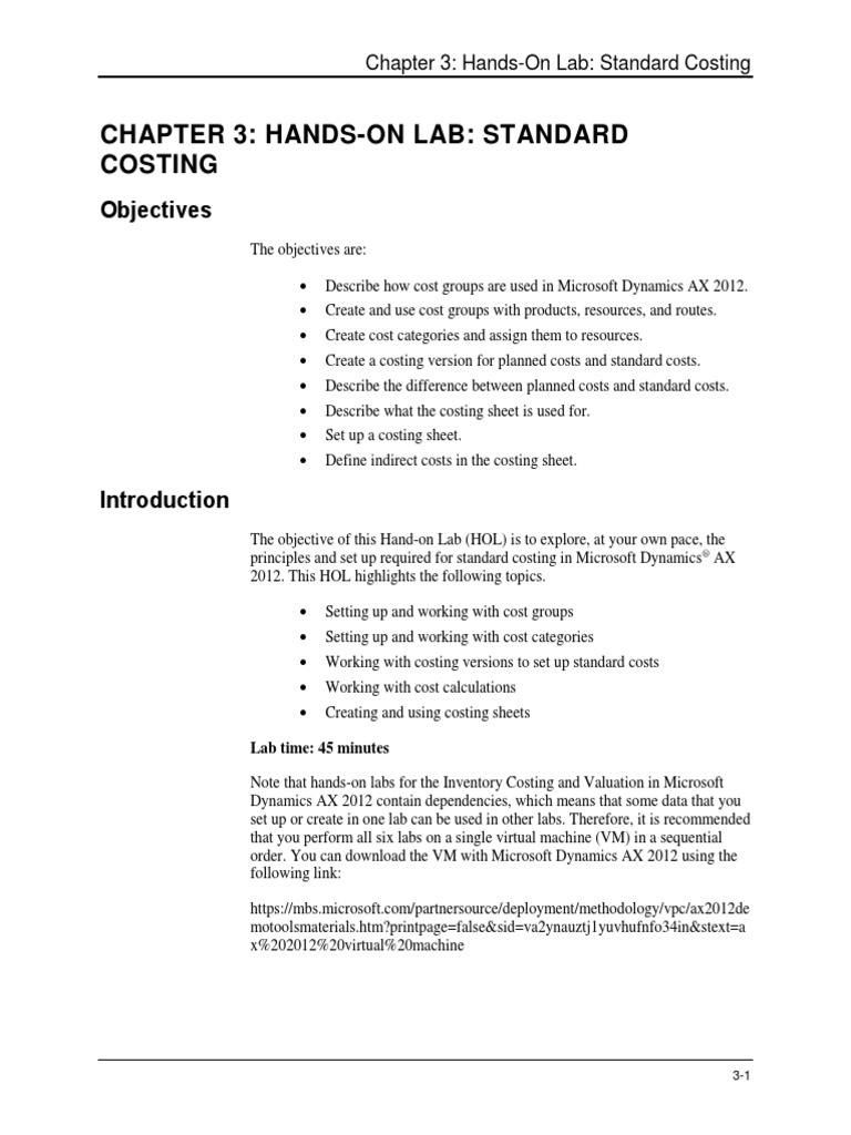 Ax2012 Enus Civ 03 Pdf Inventory Cost 