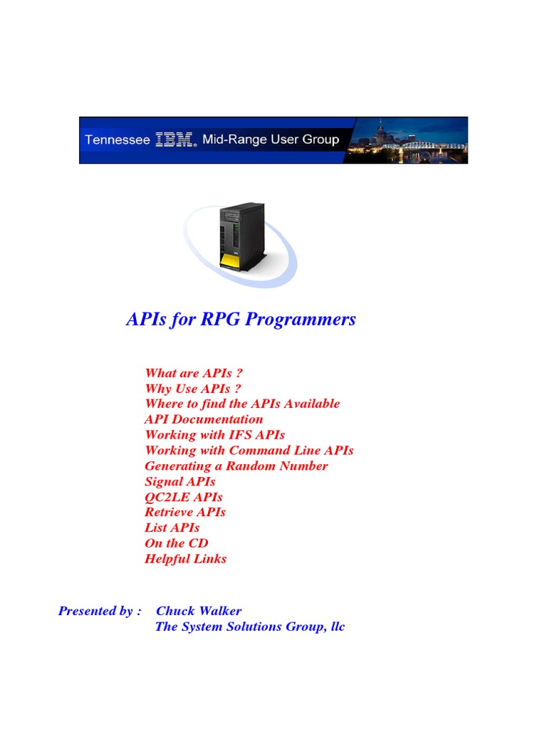 APIs For RPG Programmers - 150214070245-Conversion-Gate02 PDF | PDF | Application Programming ...