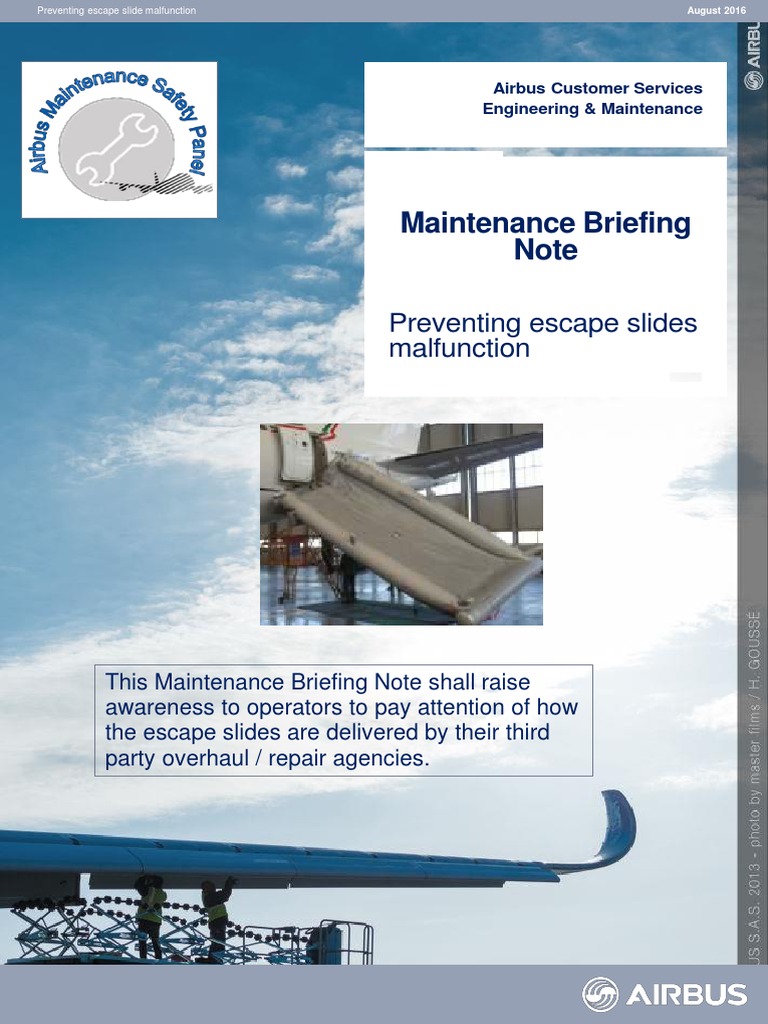 Preventing Escape Slides | PDF | Airbus | Aircraft