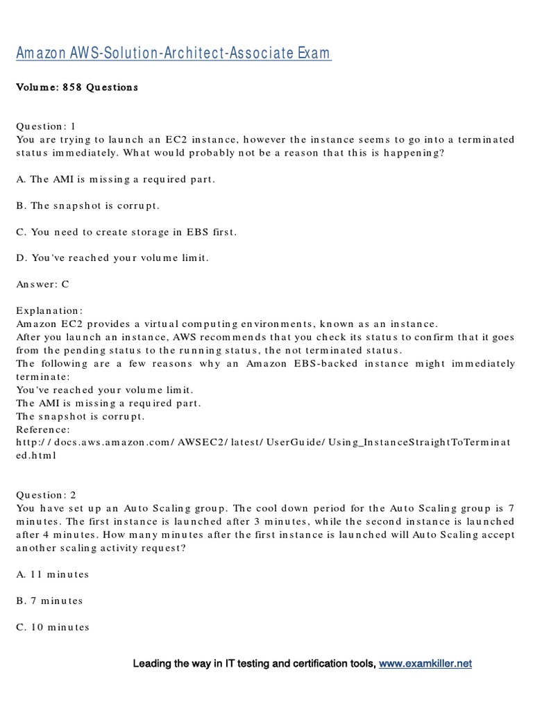 DEMO AWS Solution Architect Associate | PDF | Amazon Web Services ...