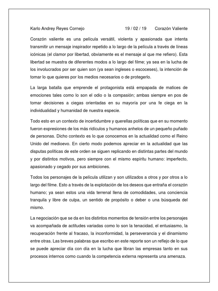 Corazón Valiente | PDF