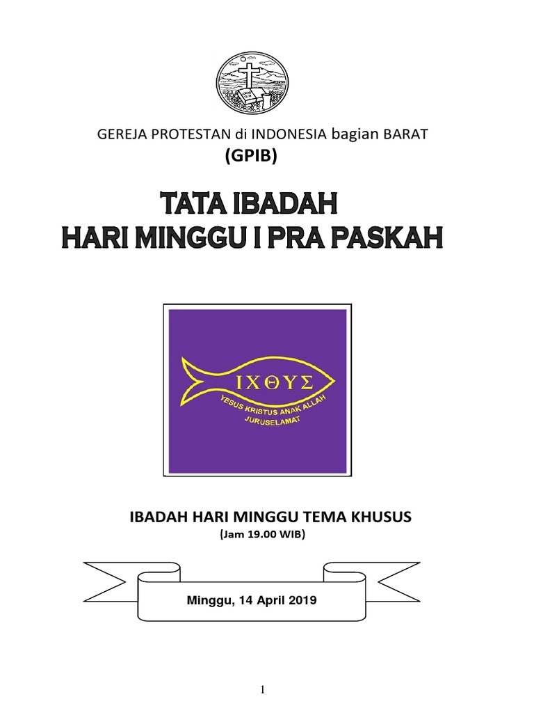 Taib IHM Tema Khusus Pra Paskah Final PDF | PDF | Agama & Spiritualitas