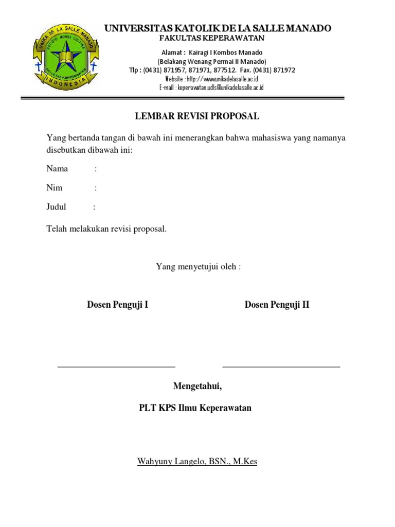 Lembar Revisi Proposal Dan Persetujuan Penelitian | PDF Lembar Revisi Proposal Dan Persetujuan Penelitian | PDF