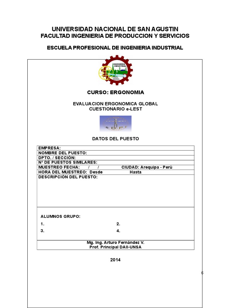 Cuestionario E-Lest EPII | PDF | Factores humanos y ergonomía