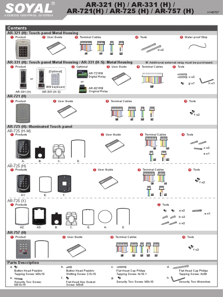 Manual Soyal 321H-331H-721H-725H-757H-en | PDF | Electrical Connector ...