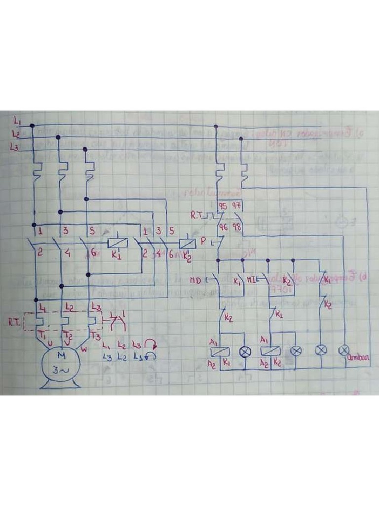 Arranque Directo e Inversion de Giro Del Motor Trifasico PDF | PDF