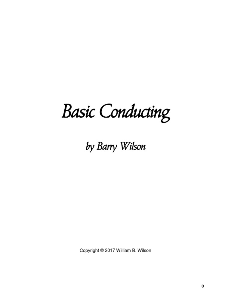 Basic Conducting 2017 Edition | PDF | Conducting | Choir